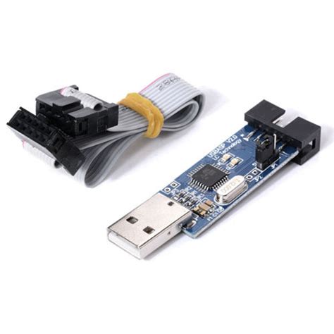 Stk500 Usbasp Avr Programmer Adapter 10pin To 6pin Board Usb Adapter