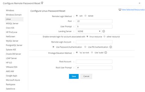 remote password reset