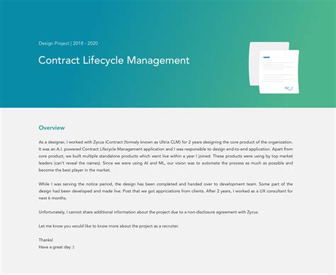 Contract Lifecycle Management Behance