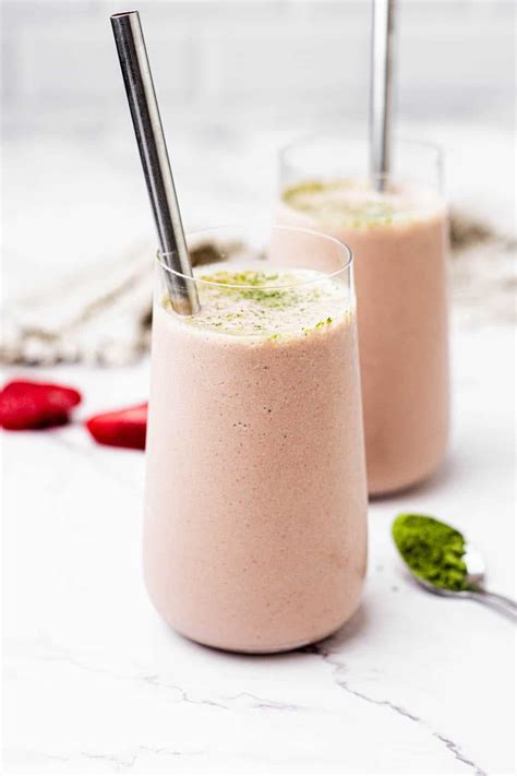 Strawberry Matcha Smoothie Home Grown Happiness