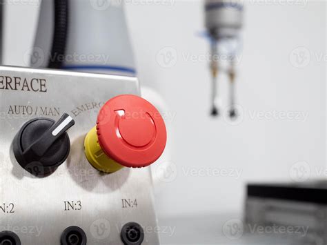 Push Control Button Red Pink Orange Color Symbol Equipment Panel Switch Machine Steel Industry