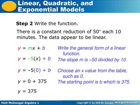 Ppt Linear Quadratic And Exponential Models Powerpoint Presentation