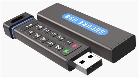 Encrypted Flash Drive With Keyboard Pin Authentication 3d Model 19