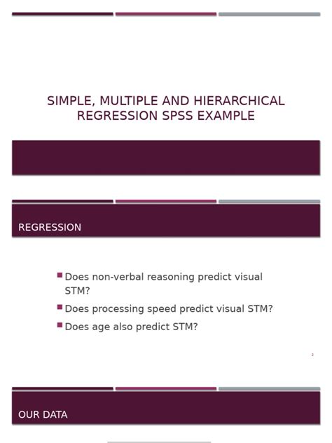 Regression Part 6 Simple Multiple Hierarchical Regression Spss Example