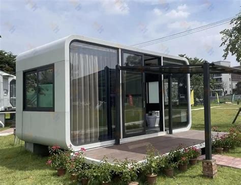 Mh Luxurious Prefab Pod Shaped Prefabricated Movable Steel Structure Container Homes Apple Cabin