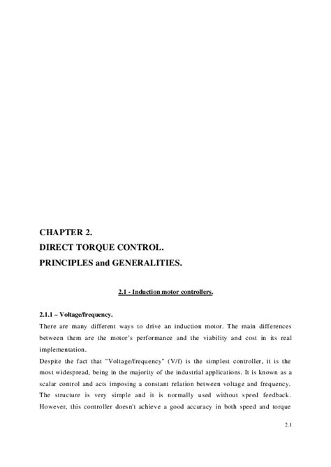 Pdf Direct Torque Control Principles And Generalities