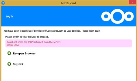 resolving json parsing errors in nextcloud genspark
