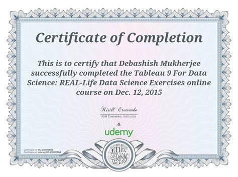 Tableau Certificate Pdf