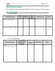 MHF4U Practice Test Pdf NAME MHF 4U Page 1 Of 17 MHF4U Practice Exam Note The Formula