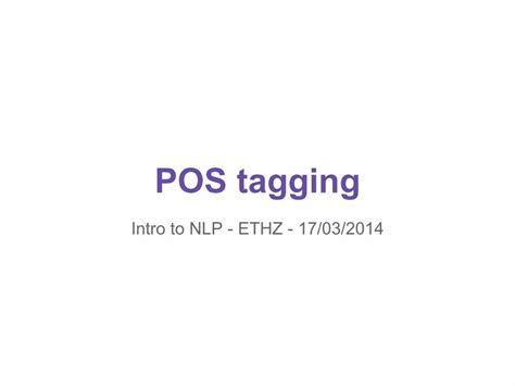 pdf pos tagging systems group · named entity recognition shallow