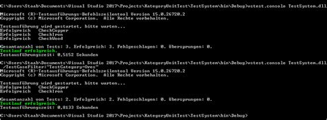 C Filter By Category With Mstestexe And Vs2017 Stack Overflow