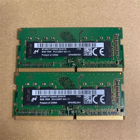 F73 Mircon ノートpcメモリ 8gb 1rx8 Pc4 2400t 3枚8gb｜売買されたオークション情報、yahooの商品情報
