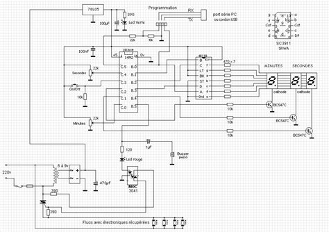 Minuterie Compteuse Décompteuse Picaxe 14m2 Et Afficheur Led