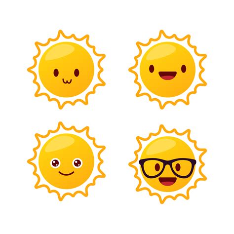 Emoticons Der Sonne 275284 Vektor Kunst Bei Vecteezy