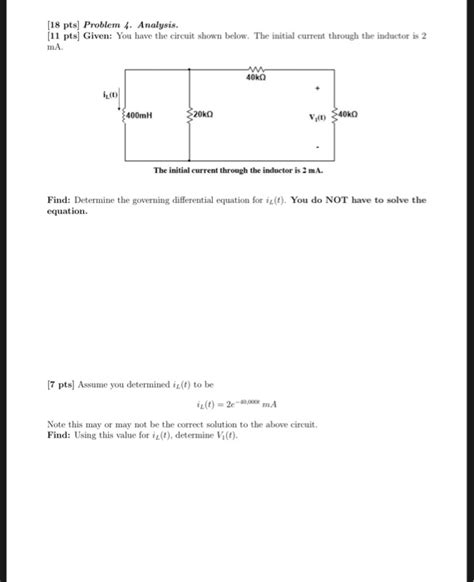 solved 18 pts] problem 4 analysis 11 pts given you have