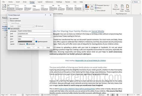 How To Add A Watermark In Word Visual Watermark Blog