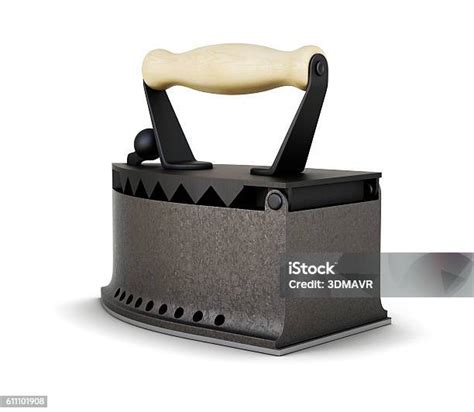 흰색 배경에 고립 된 오래된 철 3d 렌더 이미지 3차원 형태에 대한 스톡 사진 및 기타 이미지 3차원 형태 가사 집안일 가정 생활 Istock