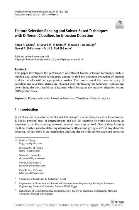 Feature Selection Ranking And Subset Based Techniques With Different