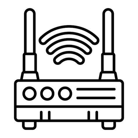 Premium Vector Wireless Router Icon
