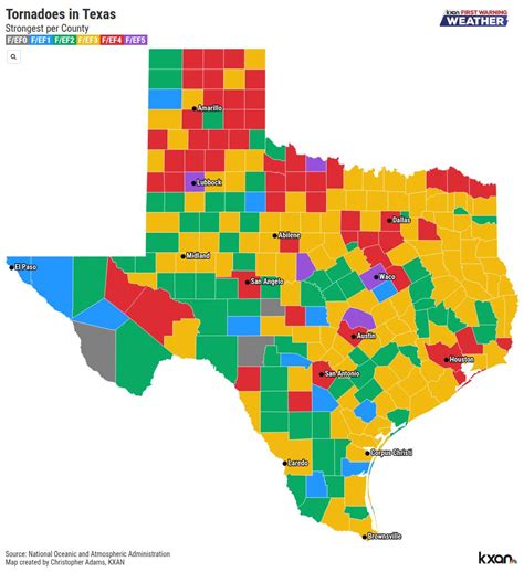 When And Where Are Tornadoes Most Common In Texas Kxan Austin