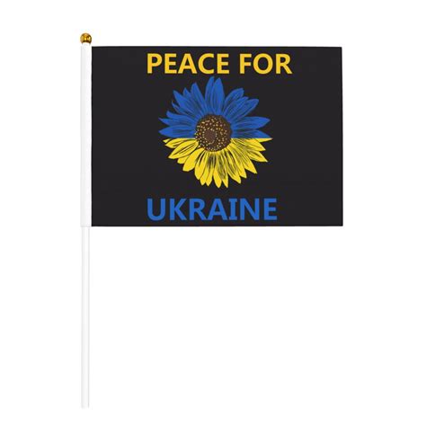 Peace For U Kraine Flag Small Mini Hand Held Flags Small Miniature