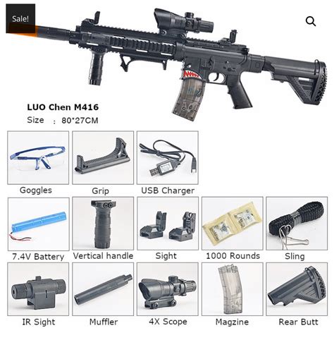 Luochen M416 Gel Blaster Assault Rifle Tactical Gel Blasters