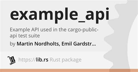 Exampleapi — Cargo Plug In Librs