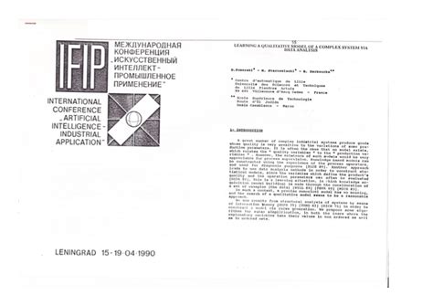 PDF Learning A Qualitative Model Of A Complex System Via Data Analysis