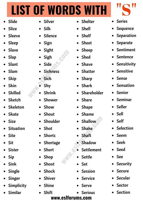 Words For Work That Start With S At Warren Short Blog