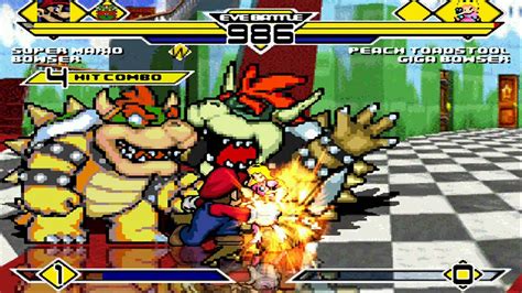 Super Mario And Bowser Vs Peach And Giga Bowser Mugen Battle Youtube