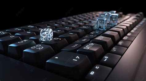 검은 키보드에 주사위 컴퓨터 키보드의 3d 칩과 주사위 고화질 사진 사진 배경 일러스트 및 사진 무료 다운로드 Pngtree