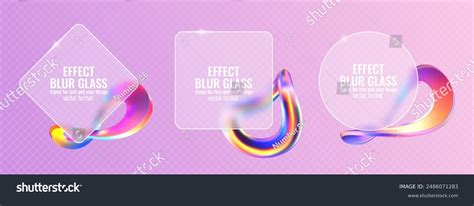 Blur Glass Effect Frame Text Your Stock Vector Royalty Free 2486071283 Shutterstock