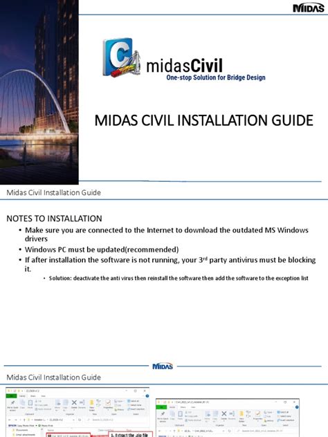 Midas Civil Step By Step Installation Pdf Antivirus Software Microsoft Windows