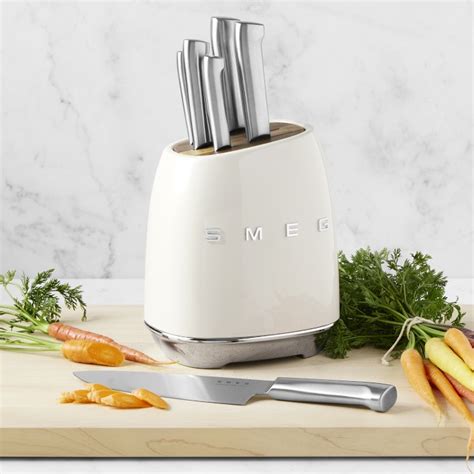 Smeg Knife Block Set Of 6 Williams Sonoma