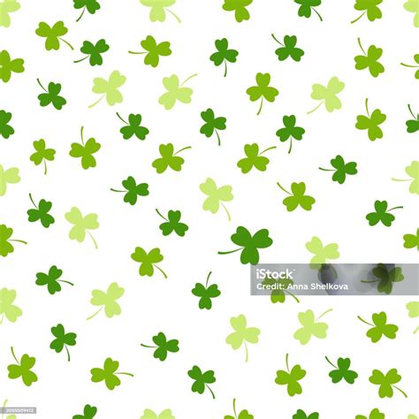 Clover Seamless Pattern Tree Leaf Clovers Stock Illustration Download
