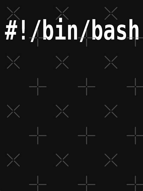 Binbash White Text Design For Command Line Hackers T Shirt For Sale