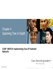 Ch4 CCNP Spanning Tree In Depth Pptx Chapter 4 Spanning Tree In Depth CCNP SWITCH