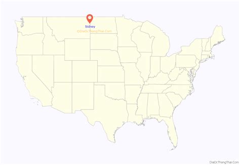 Map Of Sidney City Montana Thong Thai Real