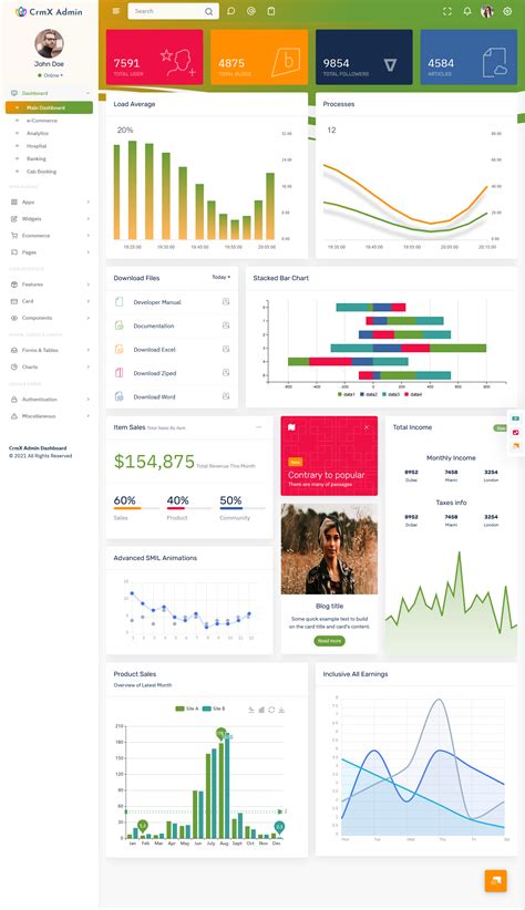 Crmx Ltr Multi Colour Light Crm Dashboad Multipurpose Themes