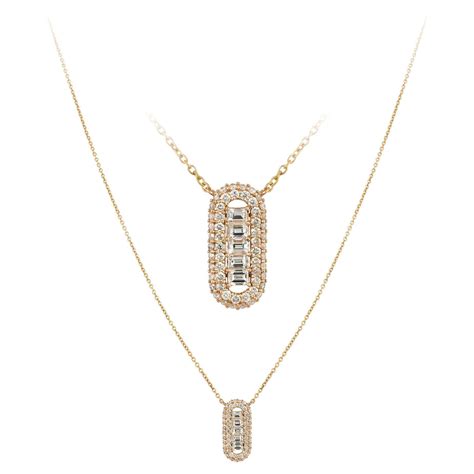 Fashion Yellow Gold 18k Necklace Diamond For Her For Sale At 1stdibs