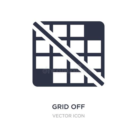 Grid Off Icon On White Background Simple Element Illustration From Ui Concept Stock Vector