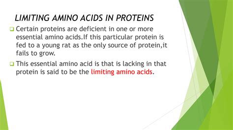Solution Limiting Amino Acids Mutual Supplementation Of Proteins