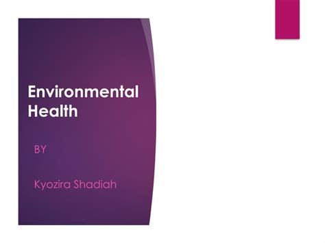 Hpe Environmental Health Lecture Notespptx