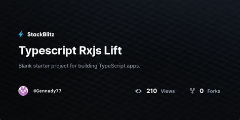 Typescript Rxjs Lift Stackblitz