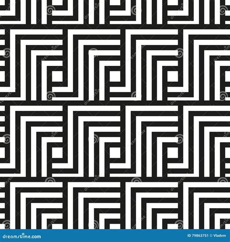 Seamless Pattern Square Geometric Ornament Abstract Background Stock Vector Illustration Of