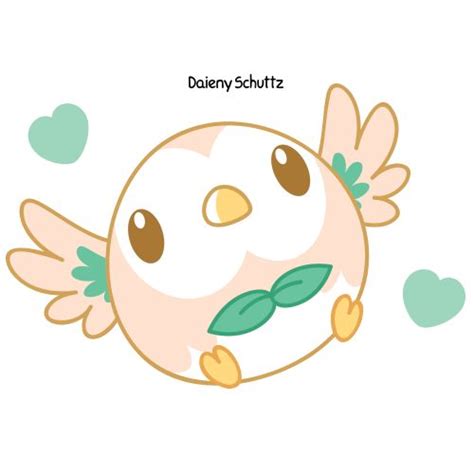 Chibi Rowlet By Daieny Chibi Pokemon Kawaii Drawings