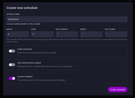 How To Configure Schedules In Pterodactyl Cybrancee Knowledgebase