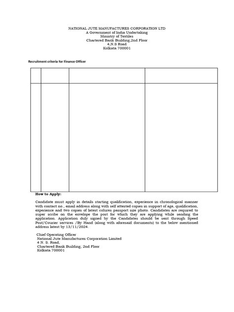 Recruitment Criteria Finance Officer 1 Pdf Audit Taxes