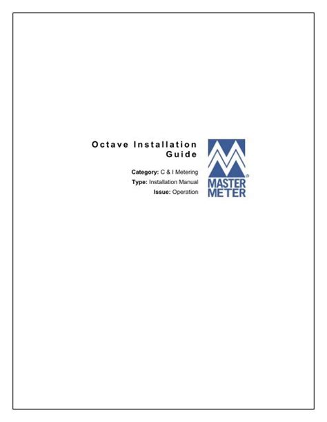 octave installation guide master meter