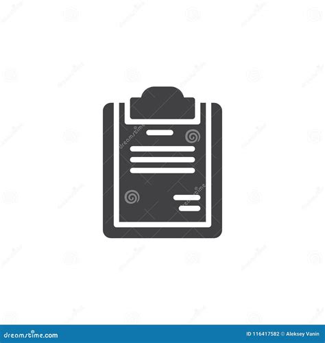 Clipboard Paper Vector Icon Stock Vector Illustration Of Design